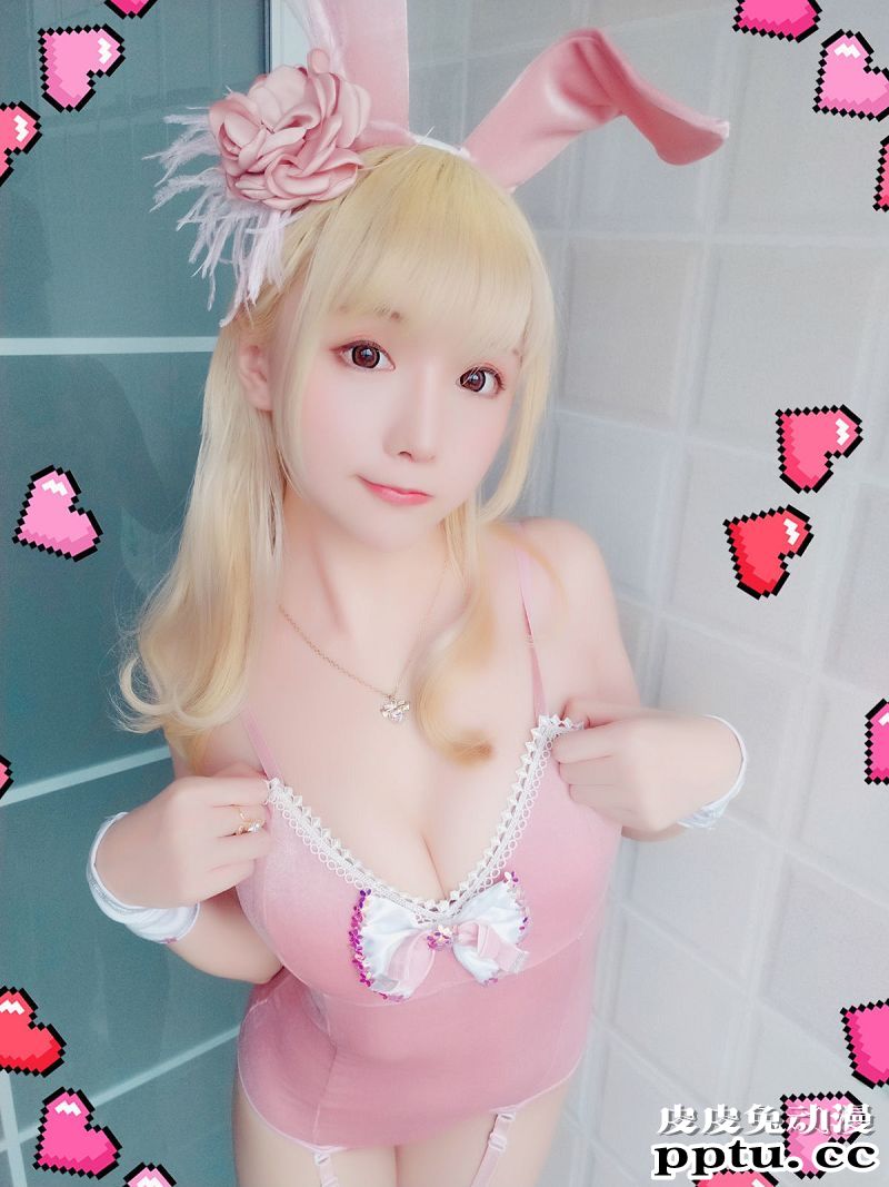 小姐姐星之迟迟COSPLAY粉红泡泡包兔女郎[56P] | 皮皮兔动漫